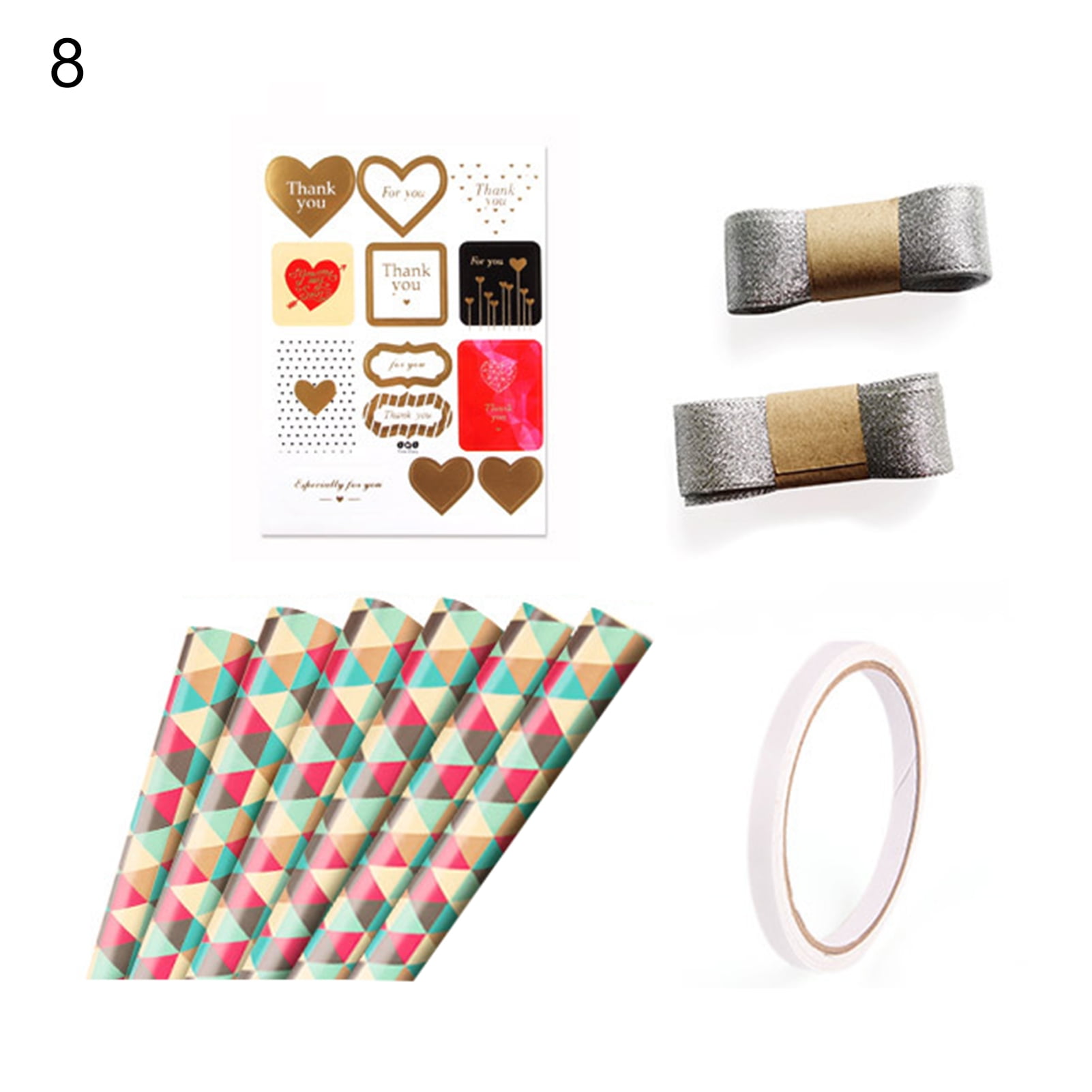 Wrapping Paper Set Included 6 Pack Gift Wrap Paper with Ribbon,Tag for ...