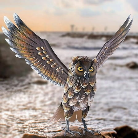Abble 18" Stacking Owls Sculpture Garden Statue - Walmart.com