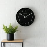 Mainstays 15.5" Black Round Indoor Analog Wall Clock - Walmart.com