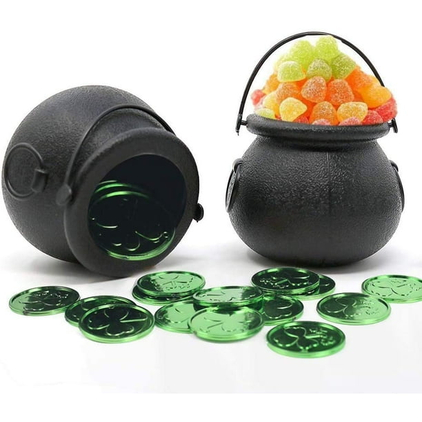 Mini caldero de bruja negra, caldero novedoso, vasos de plástico, mini ...