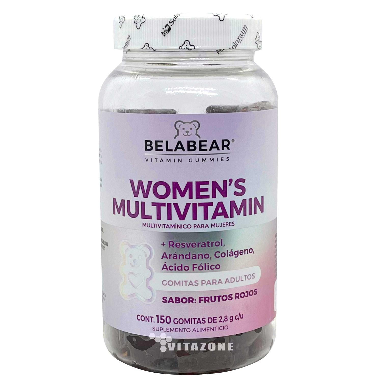 Multivitaminico para Mujeres 150 gomitas Belabear Solanum Solanum ...