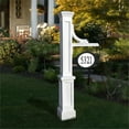Mayne Woodhaven Outdoor Traditional White Polyethylene Address Sign ...