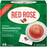 (4 pack) Red Rose, Naturally Decaffeinated Black Tea, Tea Bags, 48 Ct ...