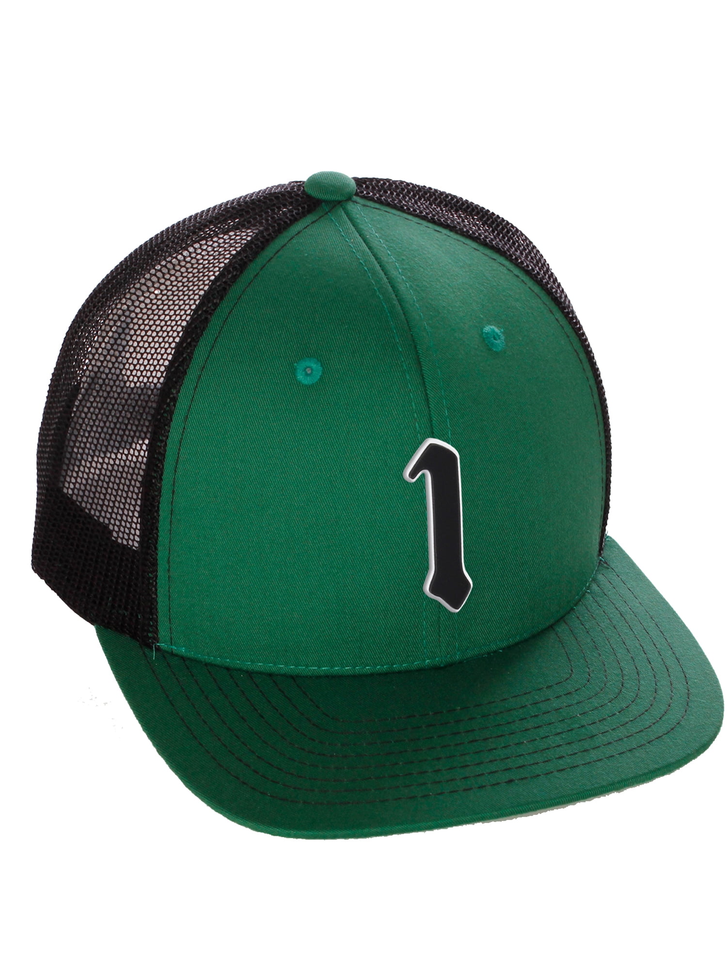 Daxton Classsic Baseball Trucker Hat Old English A to Z Letters Numbers ...