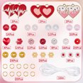 1Set Valentine's Day Theme DIY Polymer Clay Rhinestone Beads Stretch ...