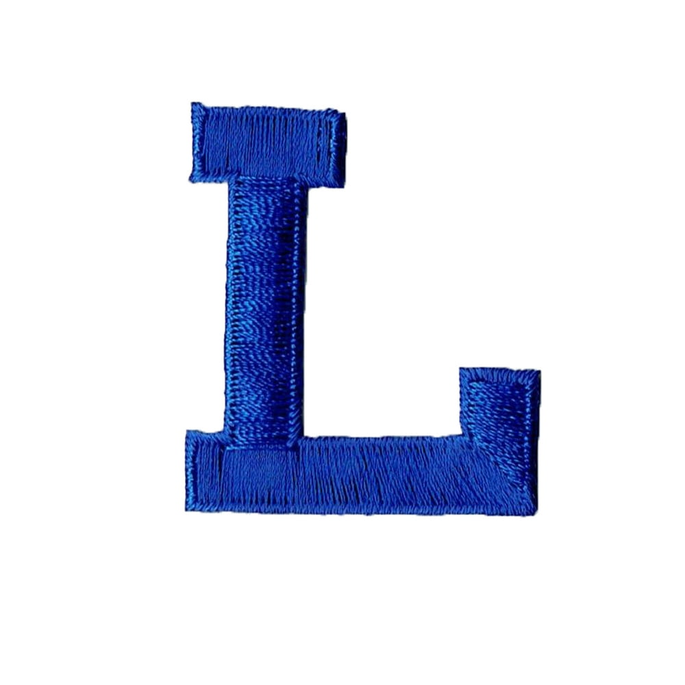 Alphabet Letter - L- Color Royal Blue - 2" Block Style - Iron On ...