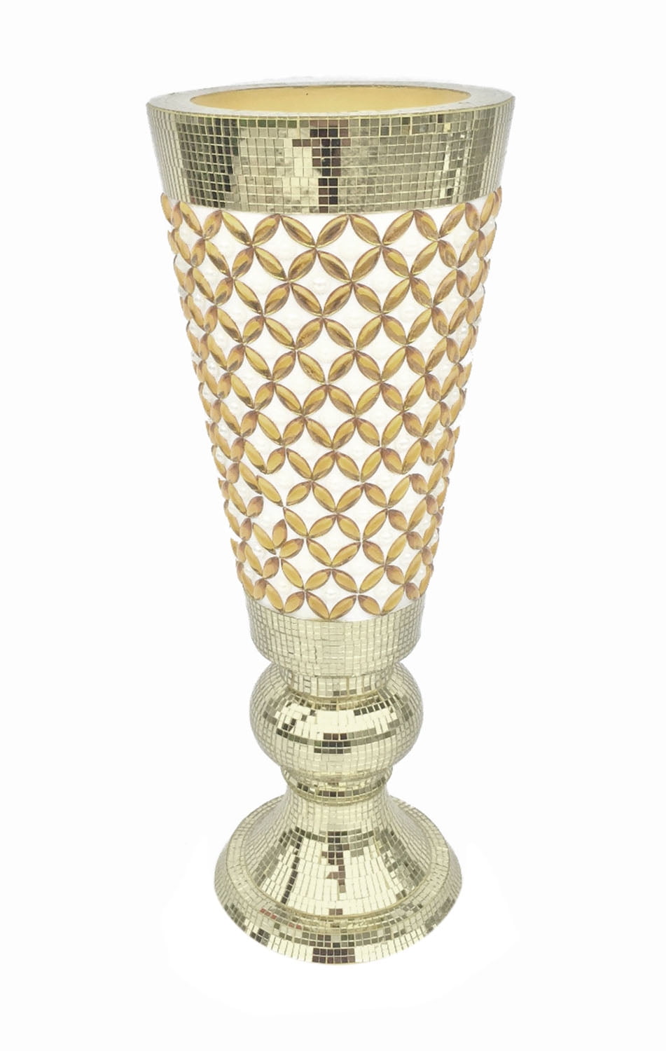 D'Lusso Designs Caterina Gold Bling Design 24 Inch Vase - Walmart.com