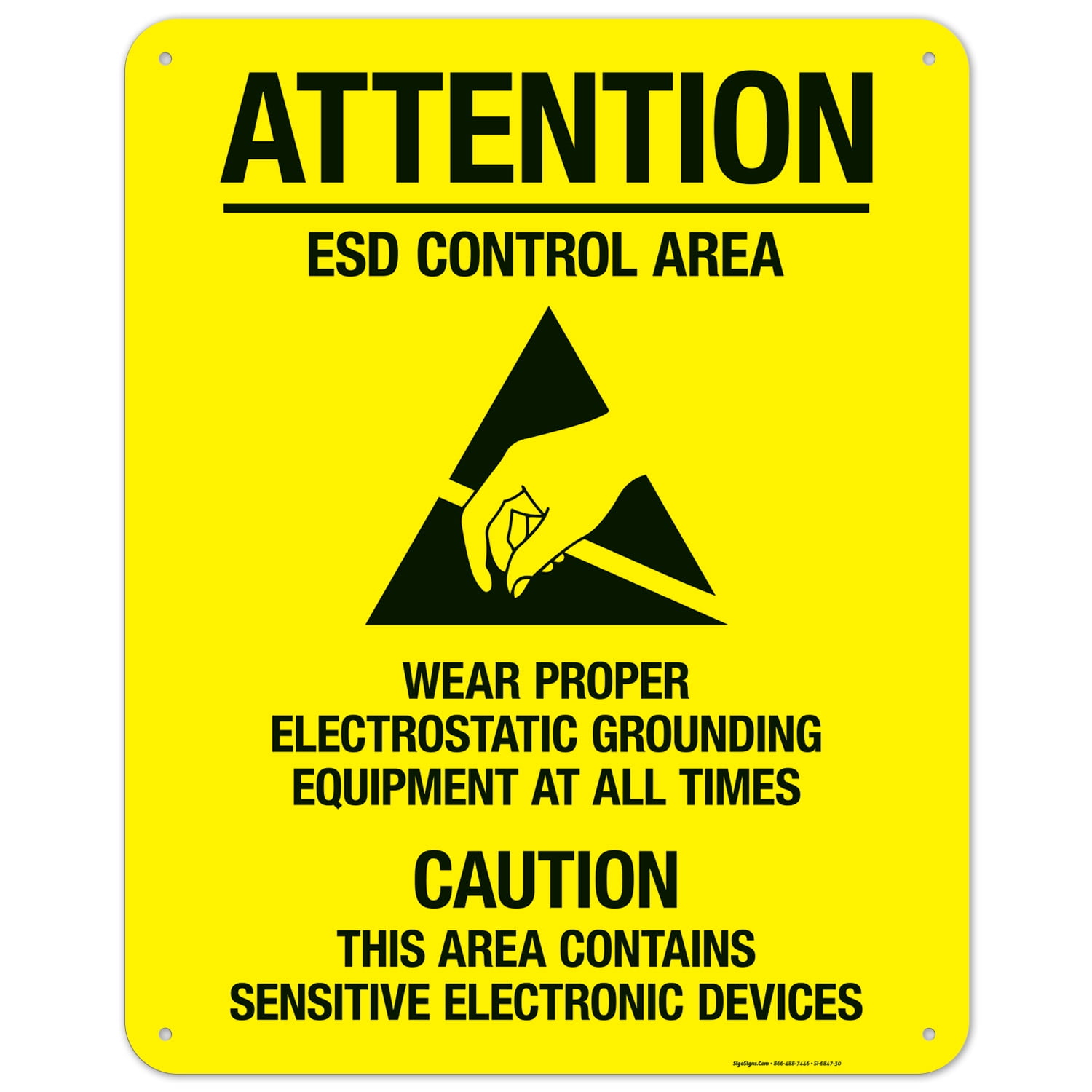Esd Control Area Sign, - Walmart.com
