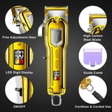 HATTEKER Professional Hair Clippers for Men Rechargeable Haircut ...