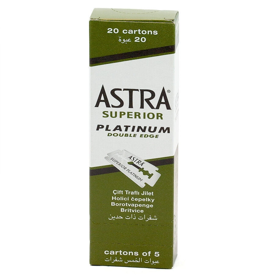 100 Pc Astra Superior Platinum Double Edge Shaving Razor Blades ...
