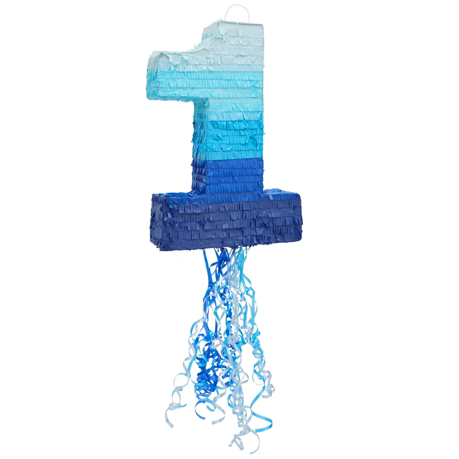 Number 1 Pull String Pinata for Boys, 1st Birthday Party Decorations ...