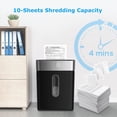 Paper Shredder for Home Office, 4 Gallons Bin, 10-Sheet Cross-Cut ...