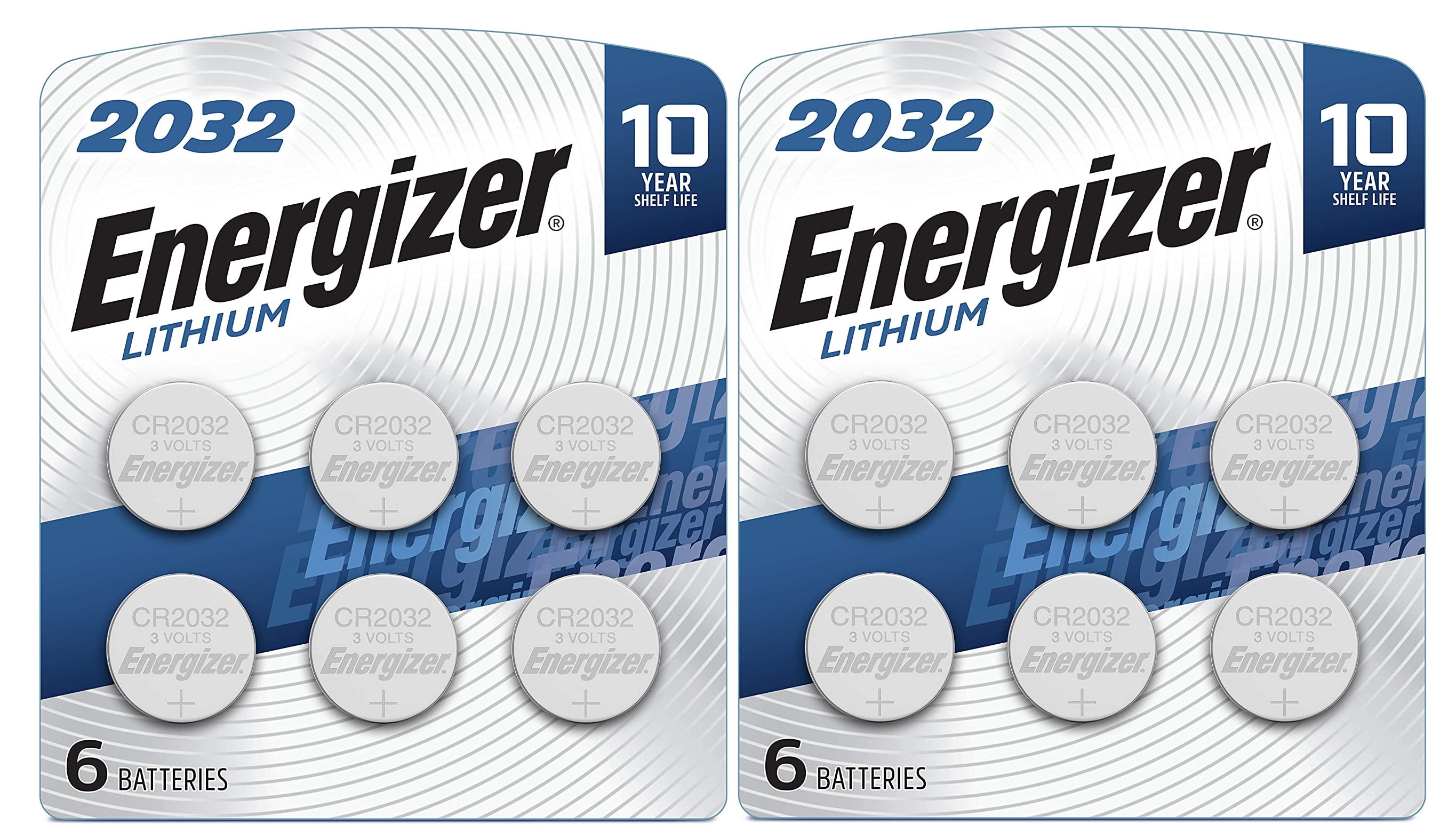 Energizer CR2032 Batteries, 3V Lithium Coin Cell 2032 Watch Battery (12 ...