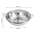 Miumaeov Stainless Steel Hot Pot W/ Divider Shabu Shabu Pot W/ Glass ...