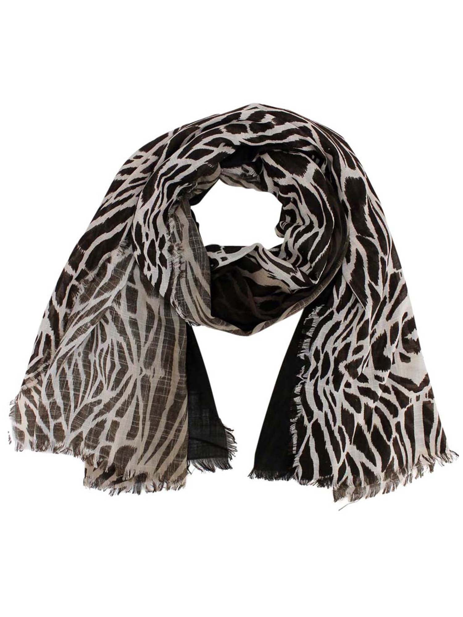 Brown Zebra Animal Print Lightweight Scarf - Walmart.com