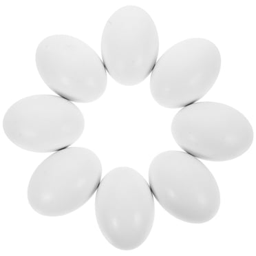 ZEONHAK 40pcs 2.4 x 1.8 Inch Wooden Eggs, Unfinished Wooden Egg, Fake ...