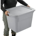 Sterilite 18 Gal Storage Tote, Stackable Bin with Lid, Plastic ...