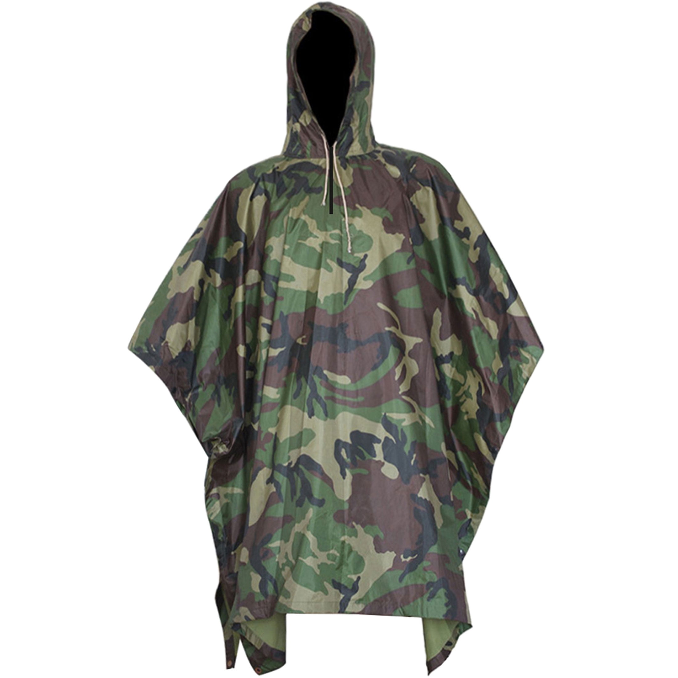 HOW'ON Multifunction Realtree Camouflage Waterproof Rain Poncho Hunting ...