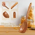LIDUI-Wooden Spoons for Cooking, 4 Piece Natural Premium Teak Wooden ...