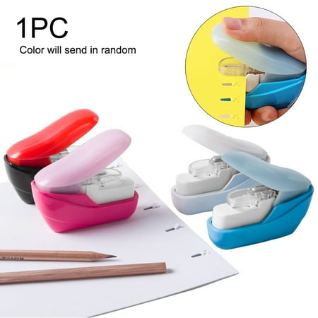No Nails No Staples Stapling Machine Mini Cute Book Stapleless Stapler ...