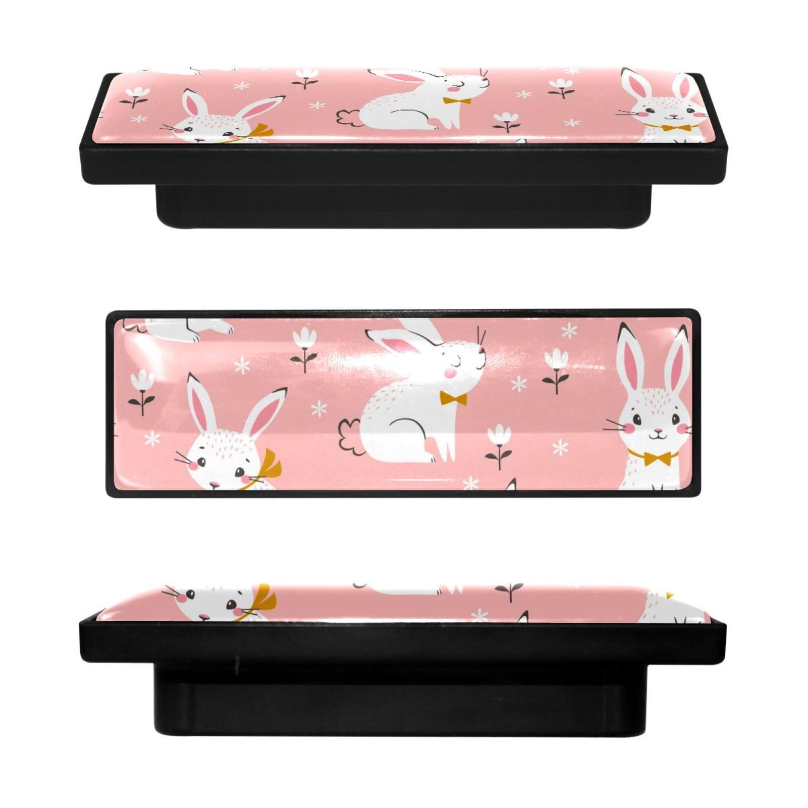 4 Pcs Rectangle Cabinet Handle Cupboard Knob Drawer Pulls Handle Rabbit ...