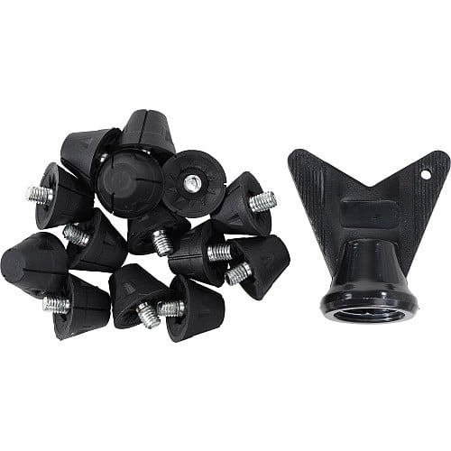 Sof Sole Black 1/2" Nylon Replacement Cleats - Walmart.com