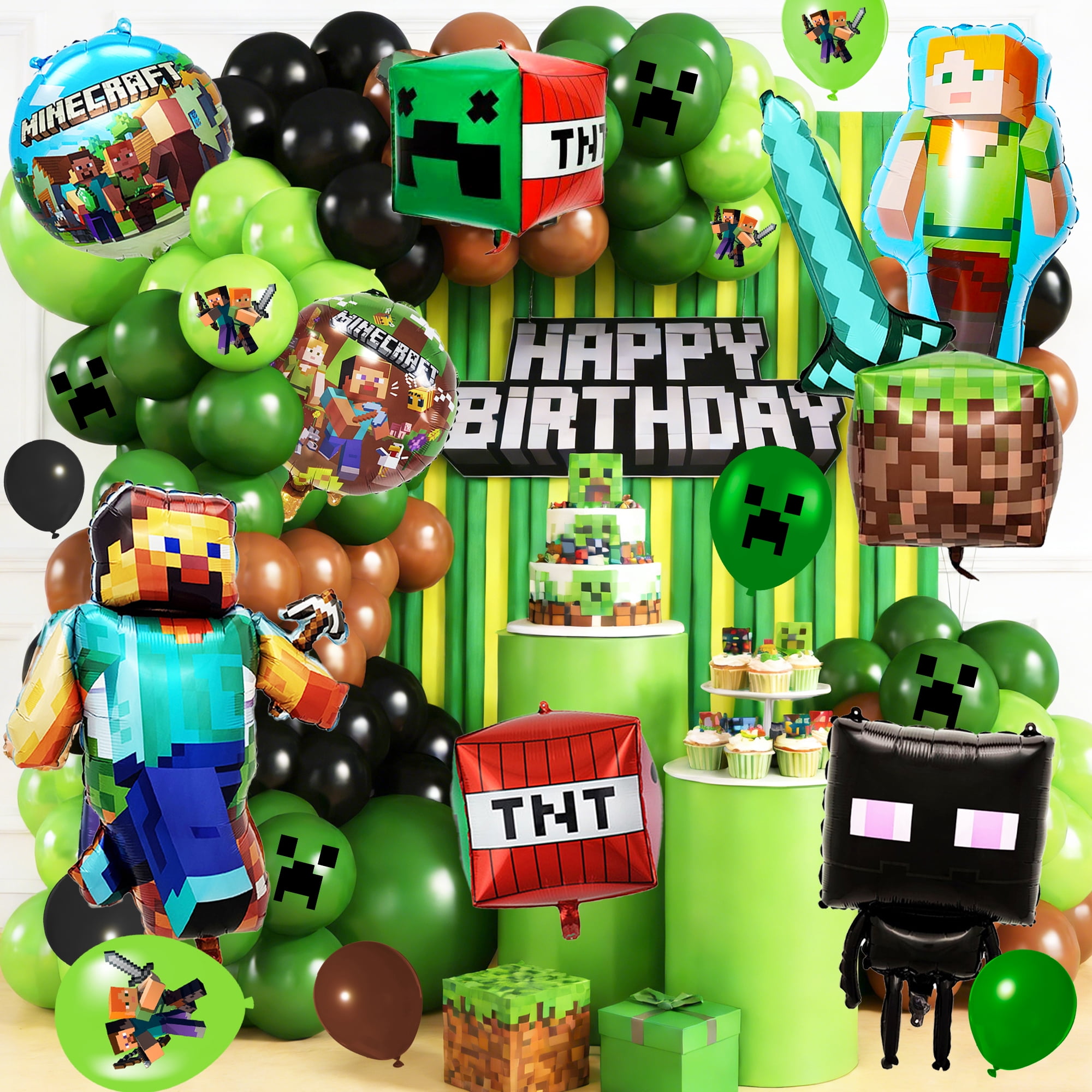 Click here for Jowpytelovly Minecraft Birthday Decorations  81pcs... prices