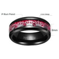 Black Crown Matching Rings Couple Ring Red 1CT CZ Women Wedding Ring ...