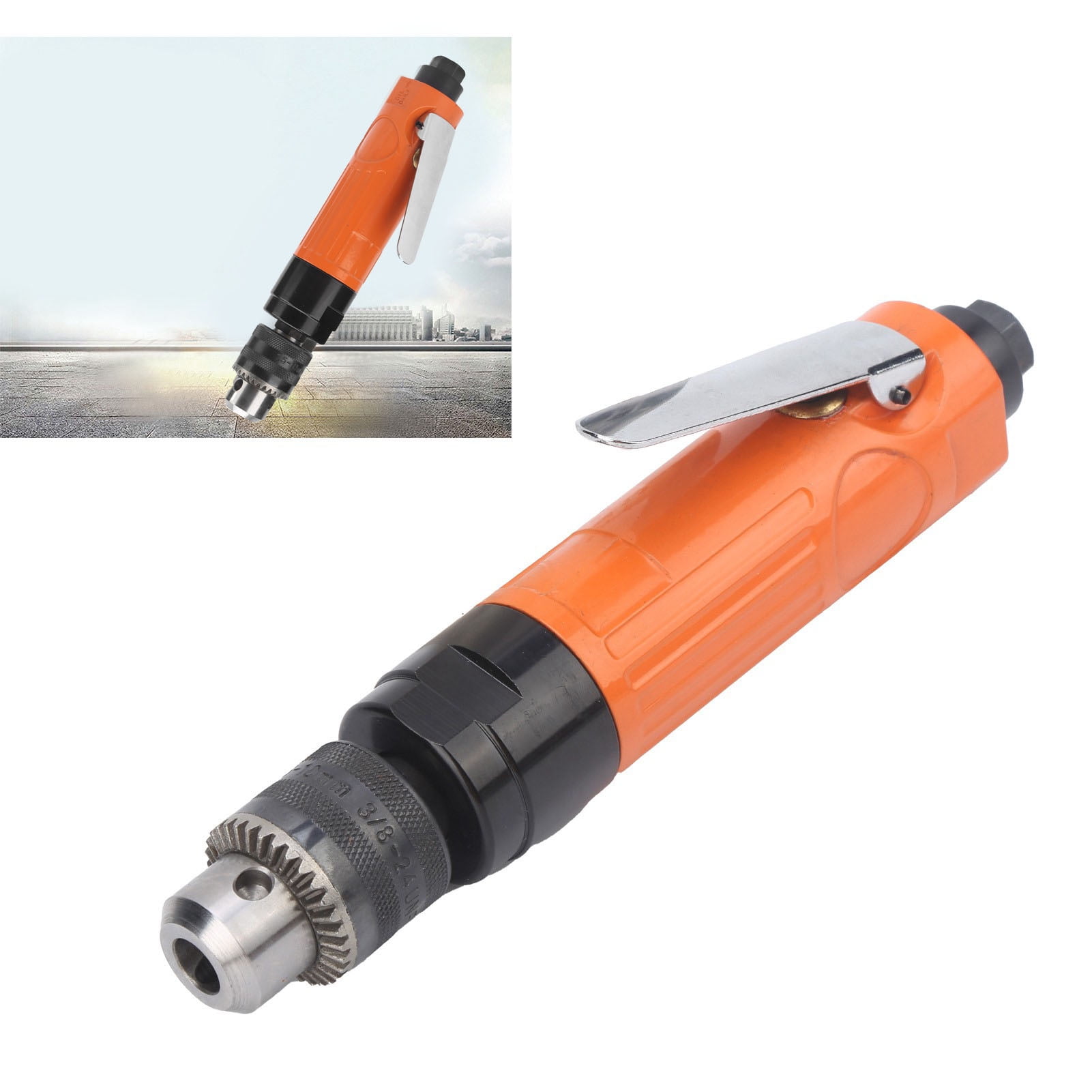 Taladro destornillador neumático, taladro neumático recto de 3/8 pulg ...