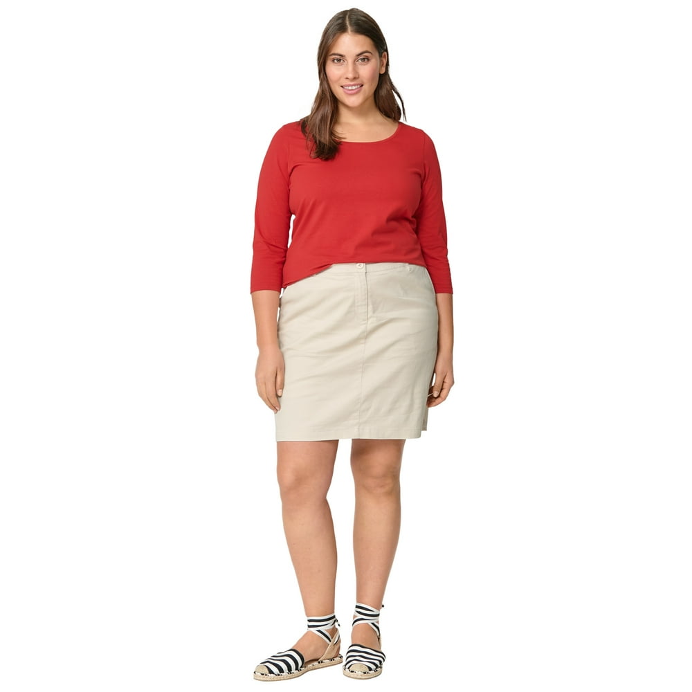 Ellos Ellos Womens Plus Size Chino Skort Skort