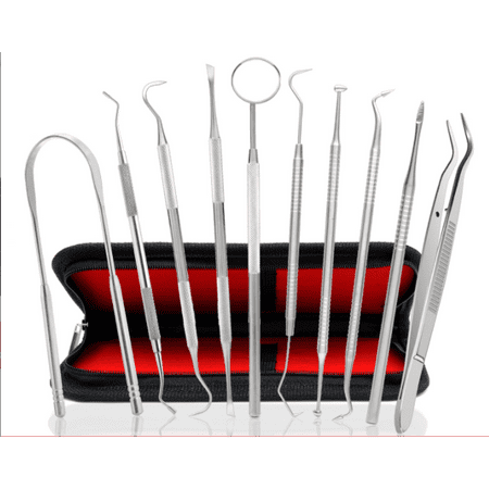 Dental Tools, 10 Pack Professional Plaque Remover Teeth Cleaning Tools ...