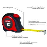 Hyper Tough 12ft. Self Lock Steel Tape Measure - Walmart.com