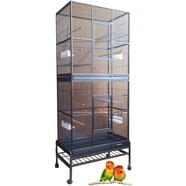Walnest 87 inch Large Walk in Iron Aviary Bird Cage with 2 Feeding ...
