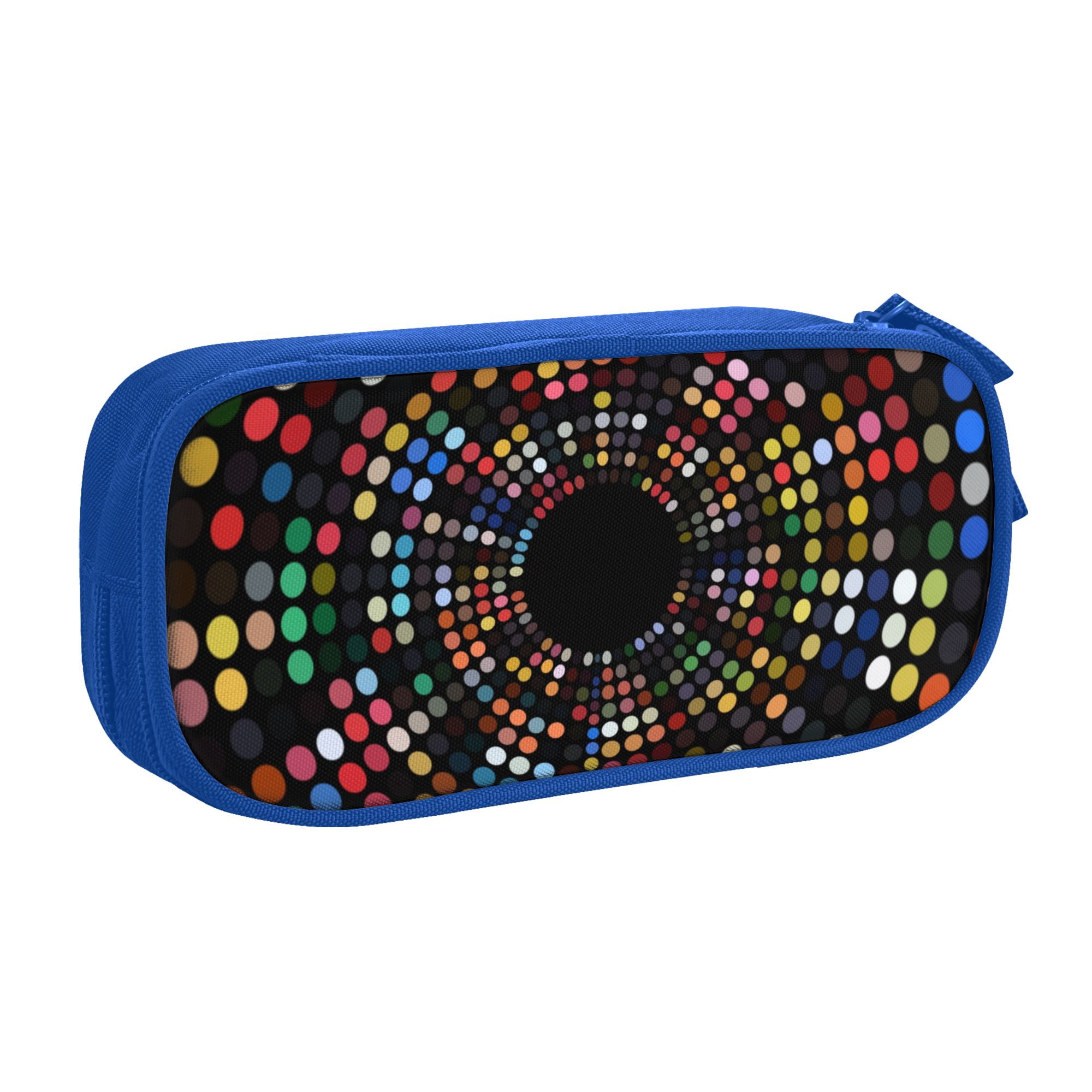 TEQUAN Large Capacity Pencil Case, Psychedelic Spotty Points Pattern ...