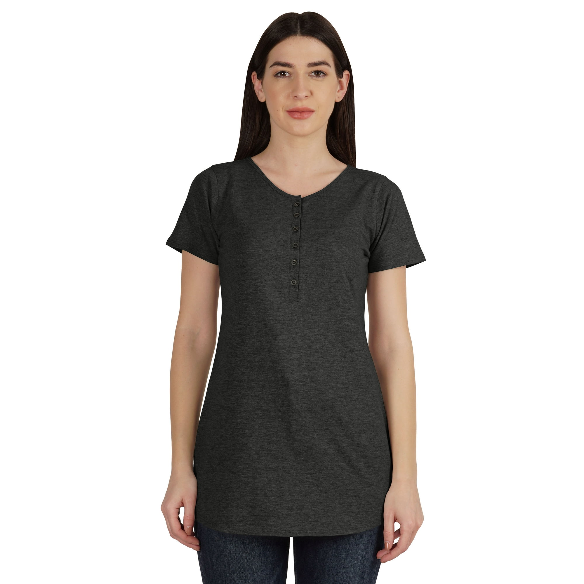 Click here for Inkmeso Womens Short Sleeve Button Tunic Top Cotto... prices