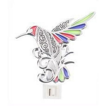 Gift Essentials Hummingbird Night Light Stained Glass Nightlight Blue ...