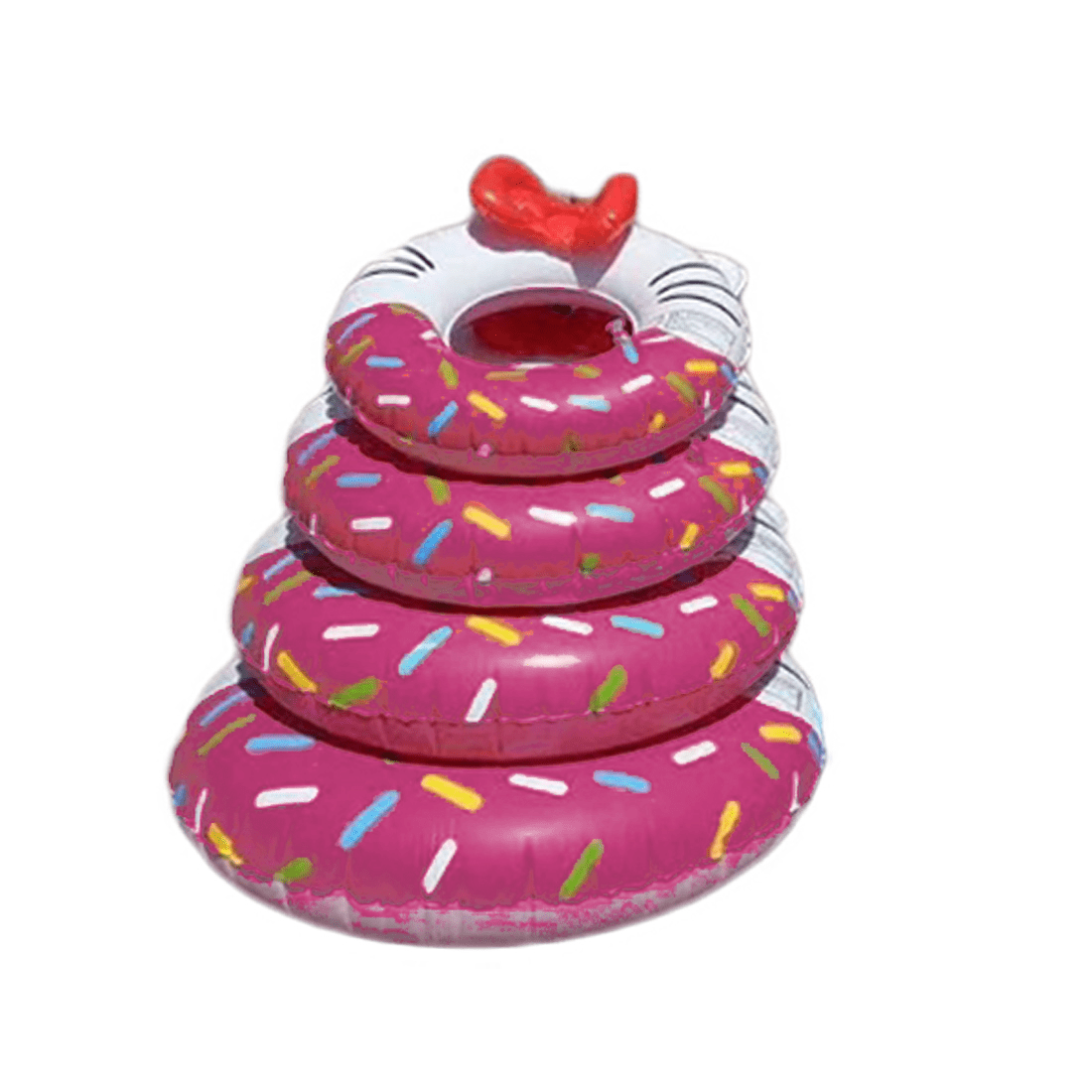 ZAXARRA Kids Swim Ring Cartoon Cat Pattern Life Ring Inflatable Pool ...