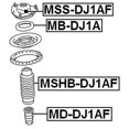 Febest FRONT SHOCK ABSORBER SUPPORT # MSS-DJ1AF OEM MR589432 - Walmart.com