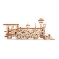 Wood Trick Wooden Toy Train Set with Railway - 34x7″ - Locomotive Train Toy Mechanical Model Kit ...