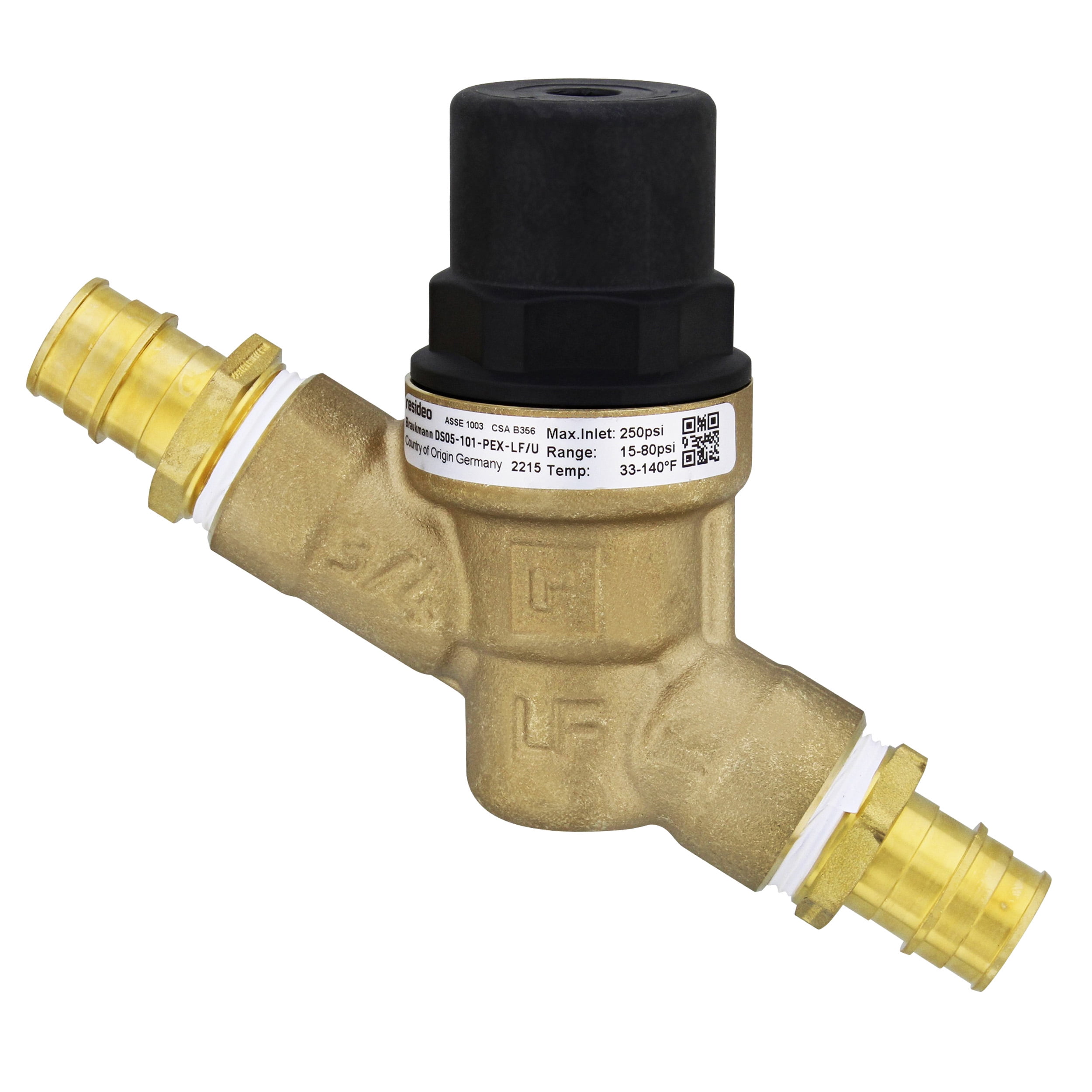 Resideo Water Pressure Regulator Valve - 3/4in DN20 Pex Crimp Relief ...