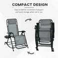 Outsunny Set of 2 Outdoor Reclining Zero Gravity Patio Rocking Lounge ...