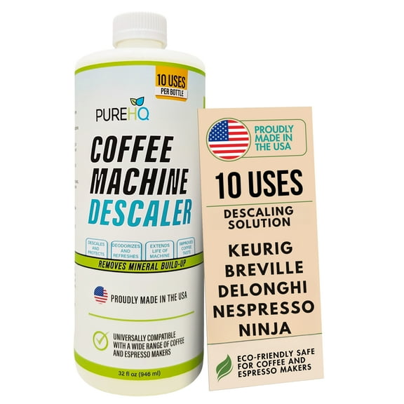 Active Coffee Machine Cleaner and Descaler Solution 32oz for Coffee ...