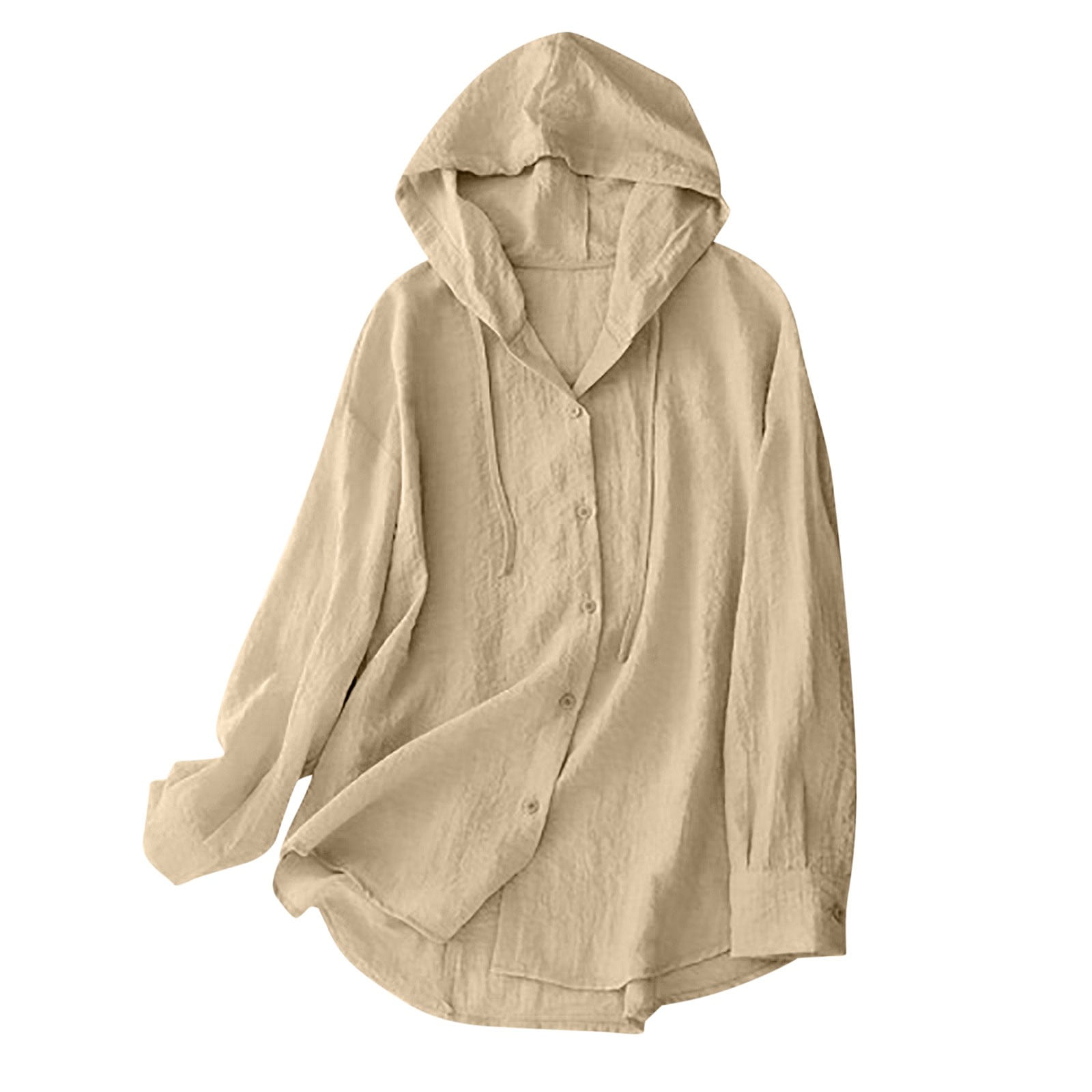 Click here for Ohufall Womens Hooded Shirts Long Sleeve Solid Col... prices