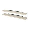 Bestar 2 Piece 12" x 72" High Quality Lightweight Floating Shelf Set ...