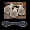 DIY Acrylic Clear Craft Pattern Template Set Tool For Leather Keychain ...