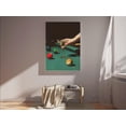Affixzi Vintage 8 Ball Poster, Billiards Cocktail Wall Art, Retro Bar ...