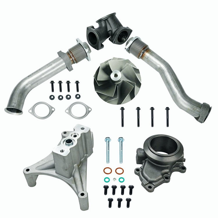 Exhaust Bellowed Up-Pipe Kit & EBPV for Ford 7.3L Powerstroke Diesel ...