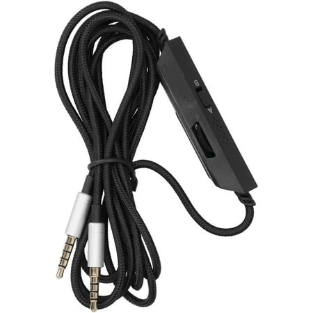 Headphone Audio Cable, 3.5mm Headset Audio Cable Volume Control 2m Wire ...