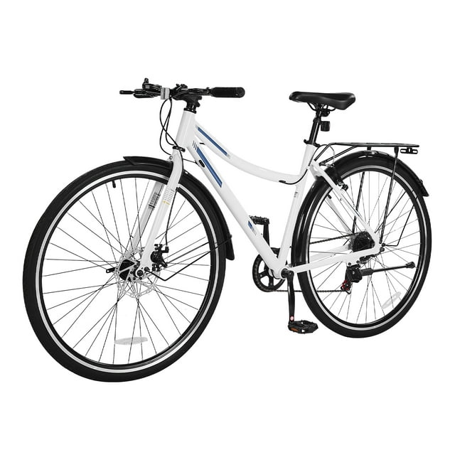 KFFKFF Hybrid Bike, Lightweight Aluminum Frame Bike, 700c Wheel Men and ...