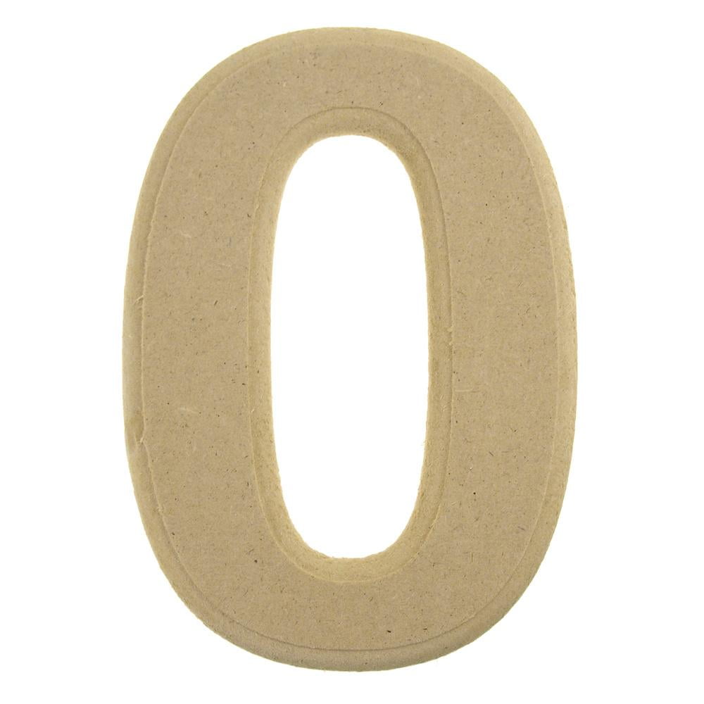 Beveled Wooden Number 0, Natural, 6-Inch - Walmart.com